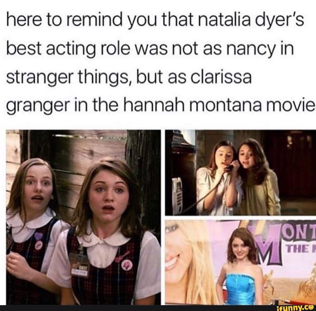Here to remind you that natalia dyer’s best acting role was not as ...