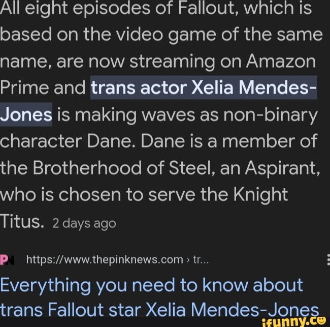 All eight episodes of Fallout, which Is based on the video game of the ...