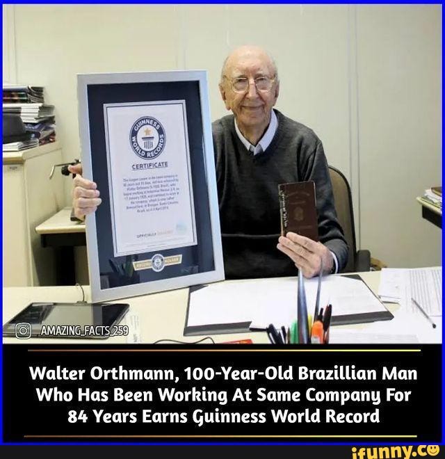Walter Orthmann, 100-Year-Old Brazillian Man Who Has Been Working At ...