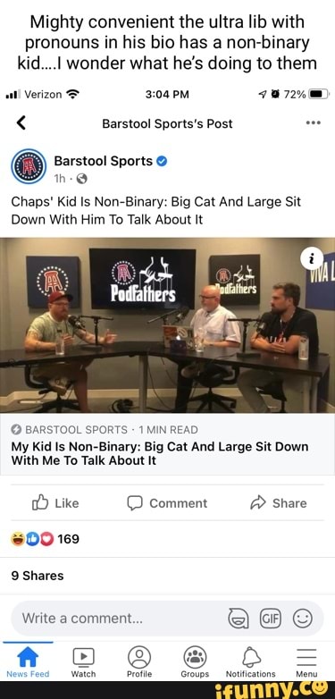 Mighty convenient the ultra lib with pronouns in his bio has a non ...