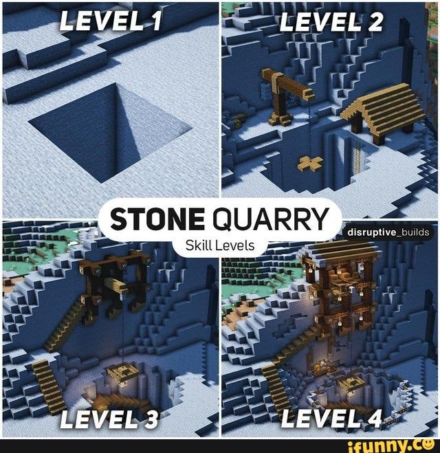LEVEL1 LEVEL STONE QUARRY Skill Levels LEVEL LEVEL - iFunny