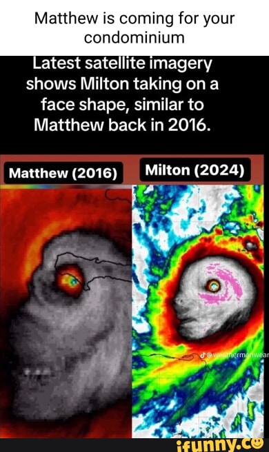 Matthew is coming for your condominium Latest satellite imagery shows ...