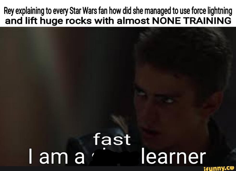 Rey explaining to every Star Wars fan how did she managed to use force ...