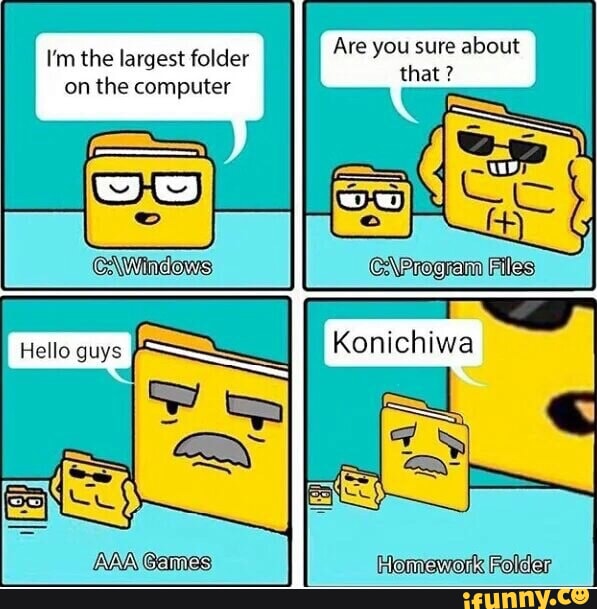 Are you sure about that? I'm the largest folder on the computer ...