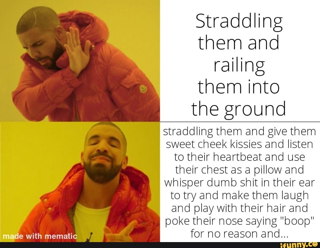 Straddling them and railing them into the ground made with straddling ...