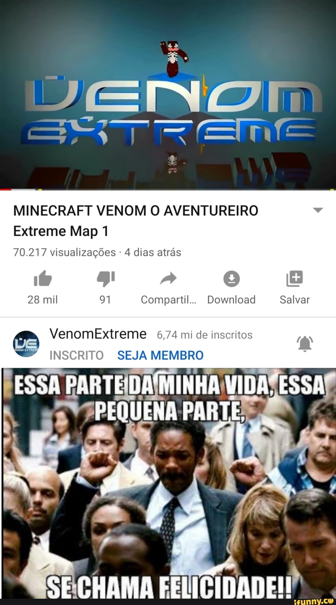MINECRAFT VENOM O AVENTUREIRO Extreme Map 1 70.217 visualizações 4 dias ...