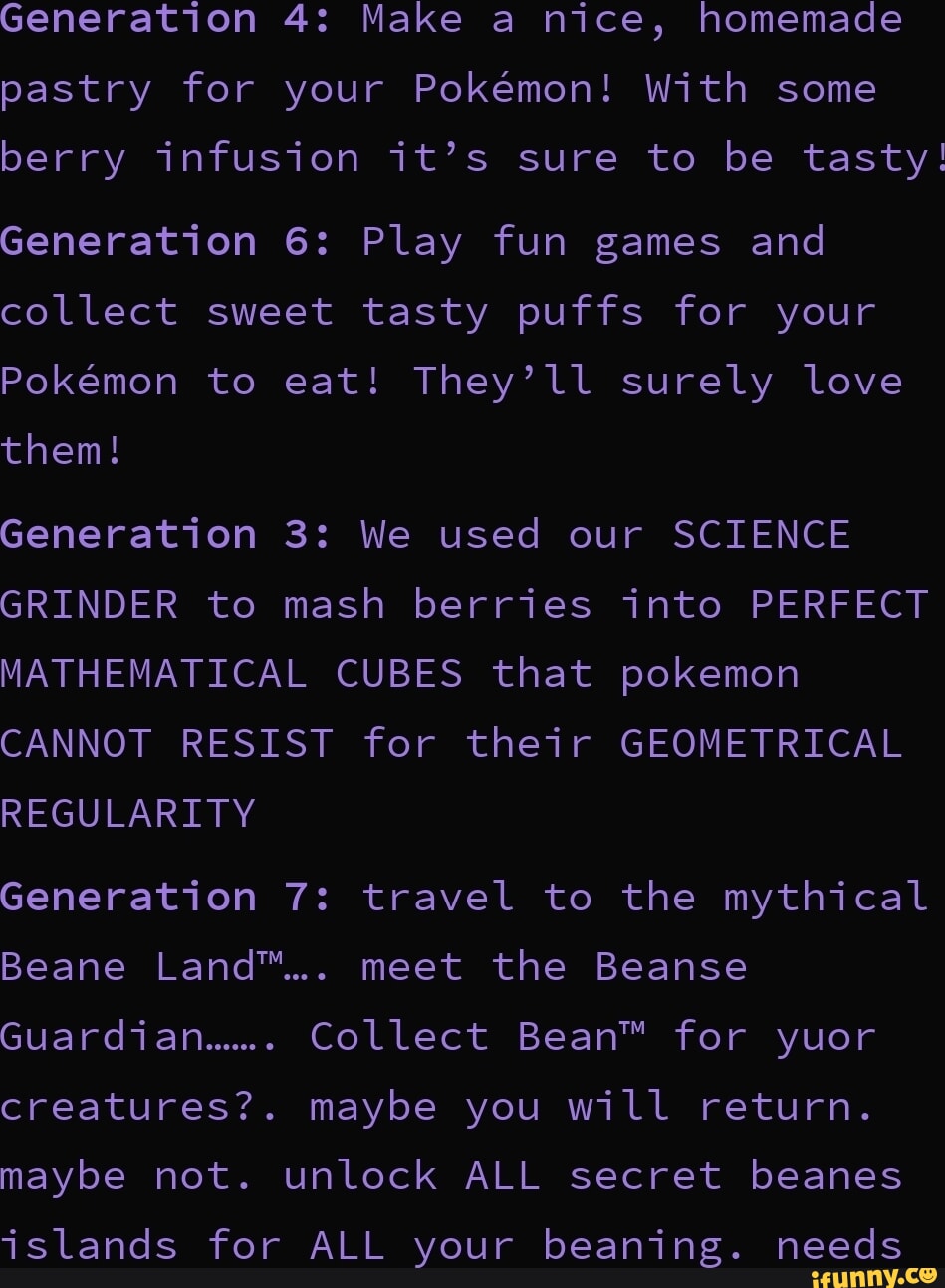 Generation 4: Make a nice, homemade pastry for your Pokemon! With some ...