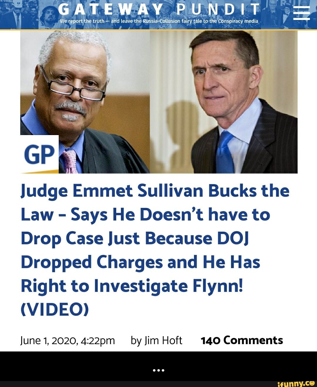 Judge Emmet Sullivan Bucks the Says He Doesn't have to Drop Case Just ...