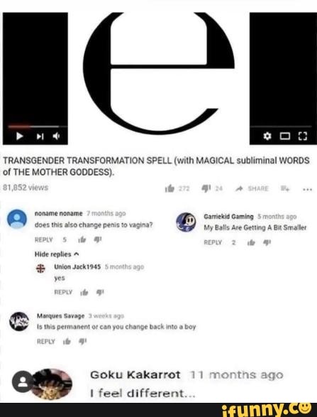 TRANSGENDER TRANSFORMATION SPELL (with MAGICAL subliminal WORDS of THE ...