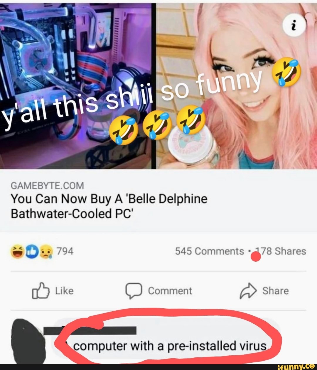 GAMEBYTE COM You Can Now Buy A 'Belle Delphine Bathwater-Cooled PC 794 545 Comments *gl78 Shares ...