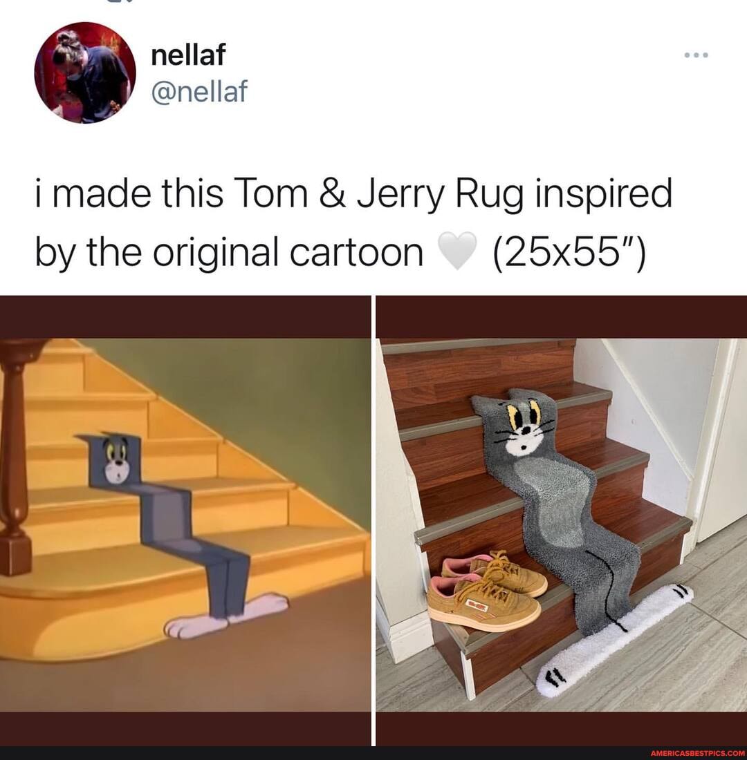 I made this Tom & Jerry Rug inspired by the original cartoon (25x55 ...