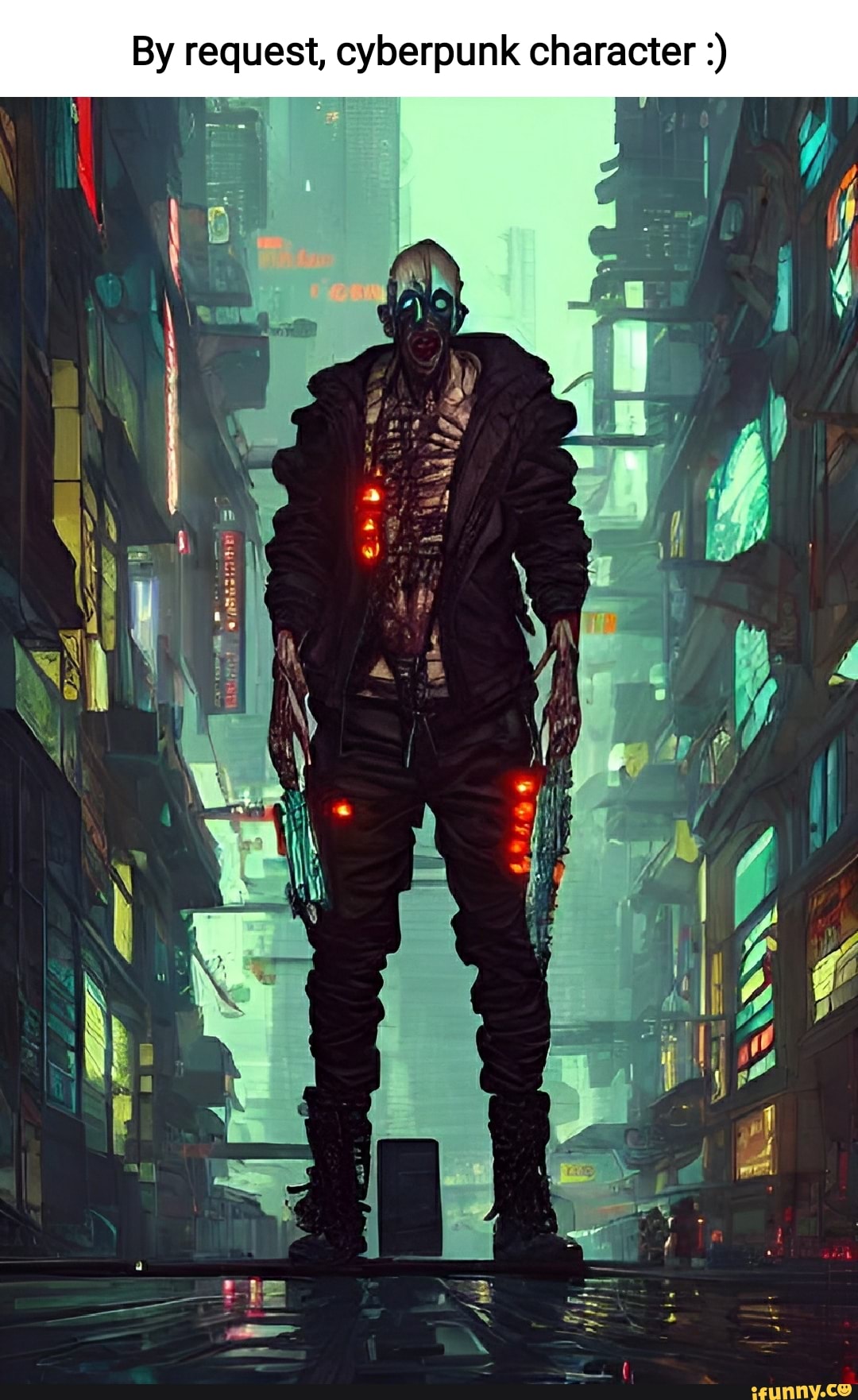 By request, cyberpunk character SS SS I - iFunny