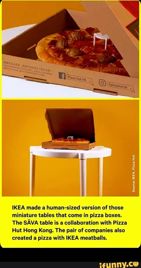 IKEA made a human-sized version of those miniature tables that come in ...