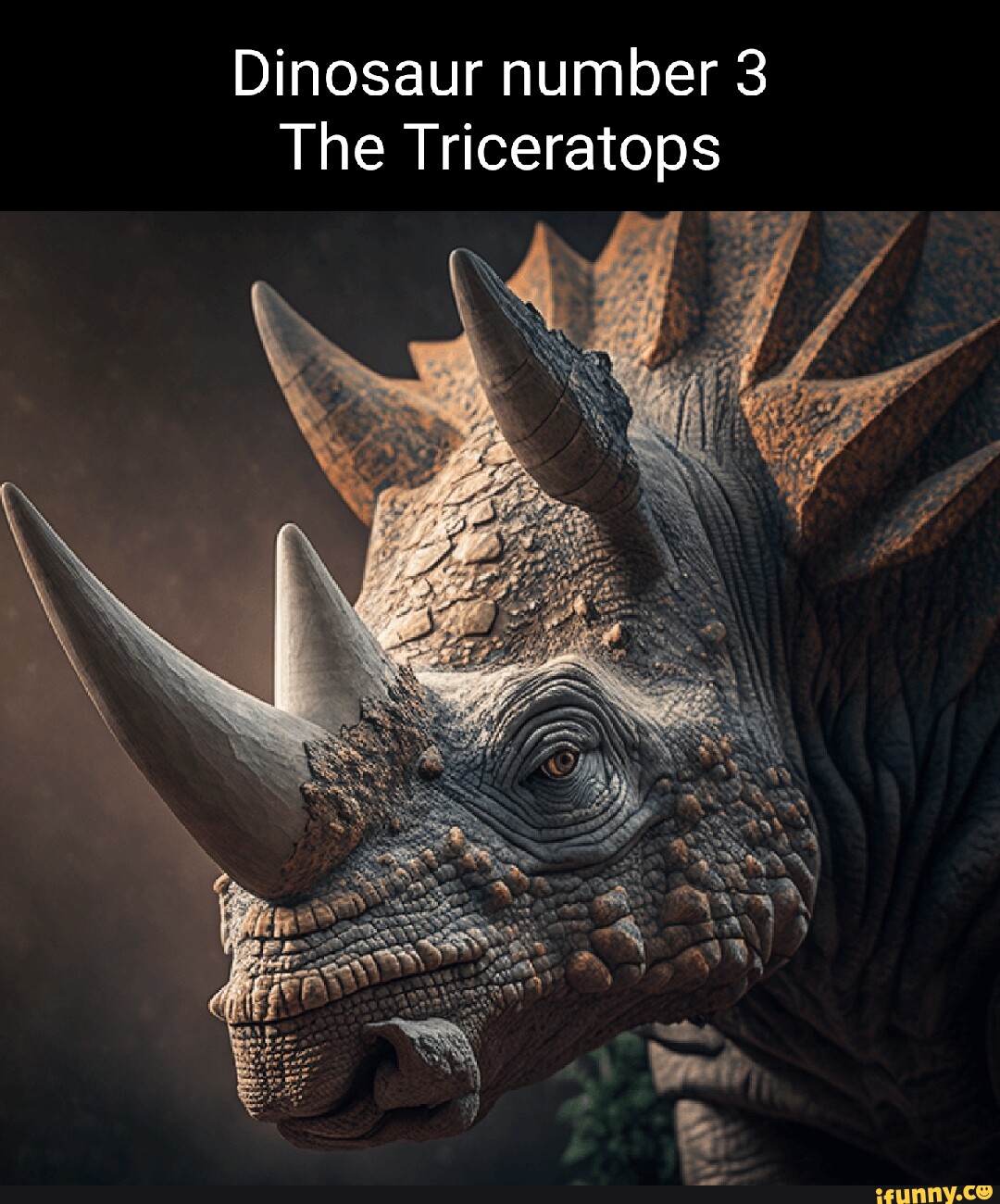 Dinosaur number 3 The Triceratops - iFunny