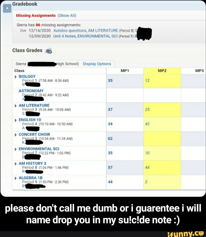 Gradebook memes. Best Collection of funny Gradebook pictures on iFunny