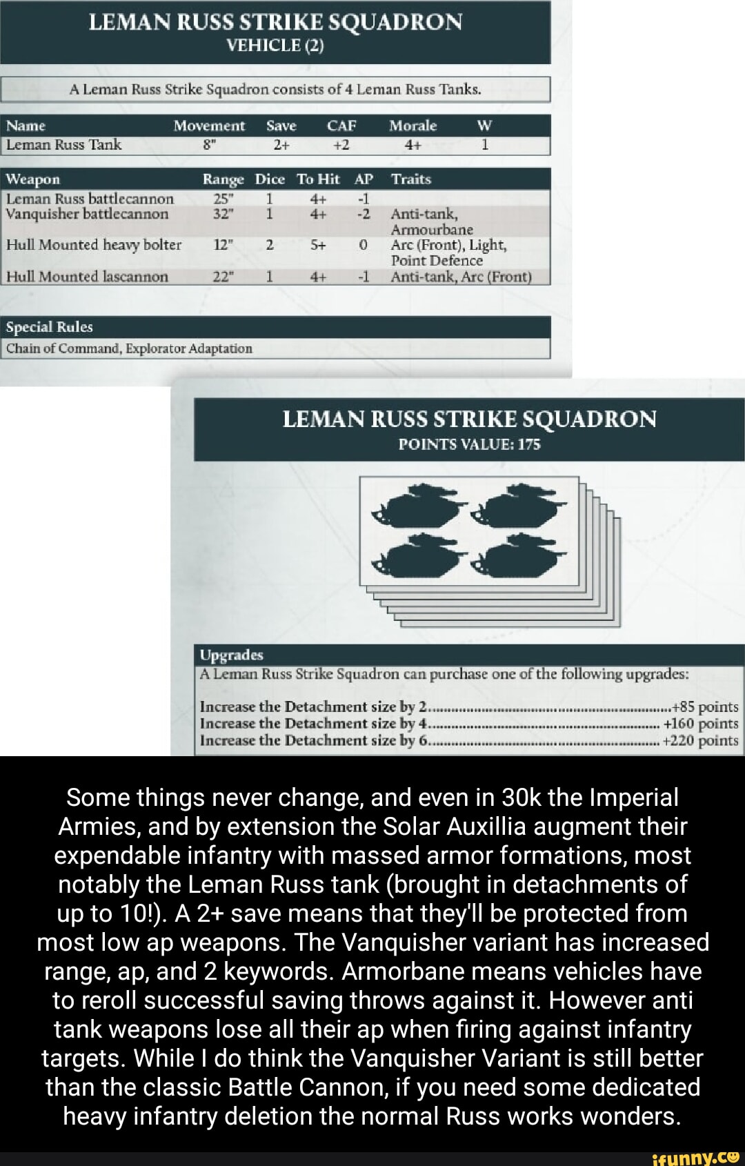 LEMAN RUSS STRIKE SQUADRON VEHICLE (2) I A Leman Russ Strike Squadron ...
