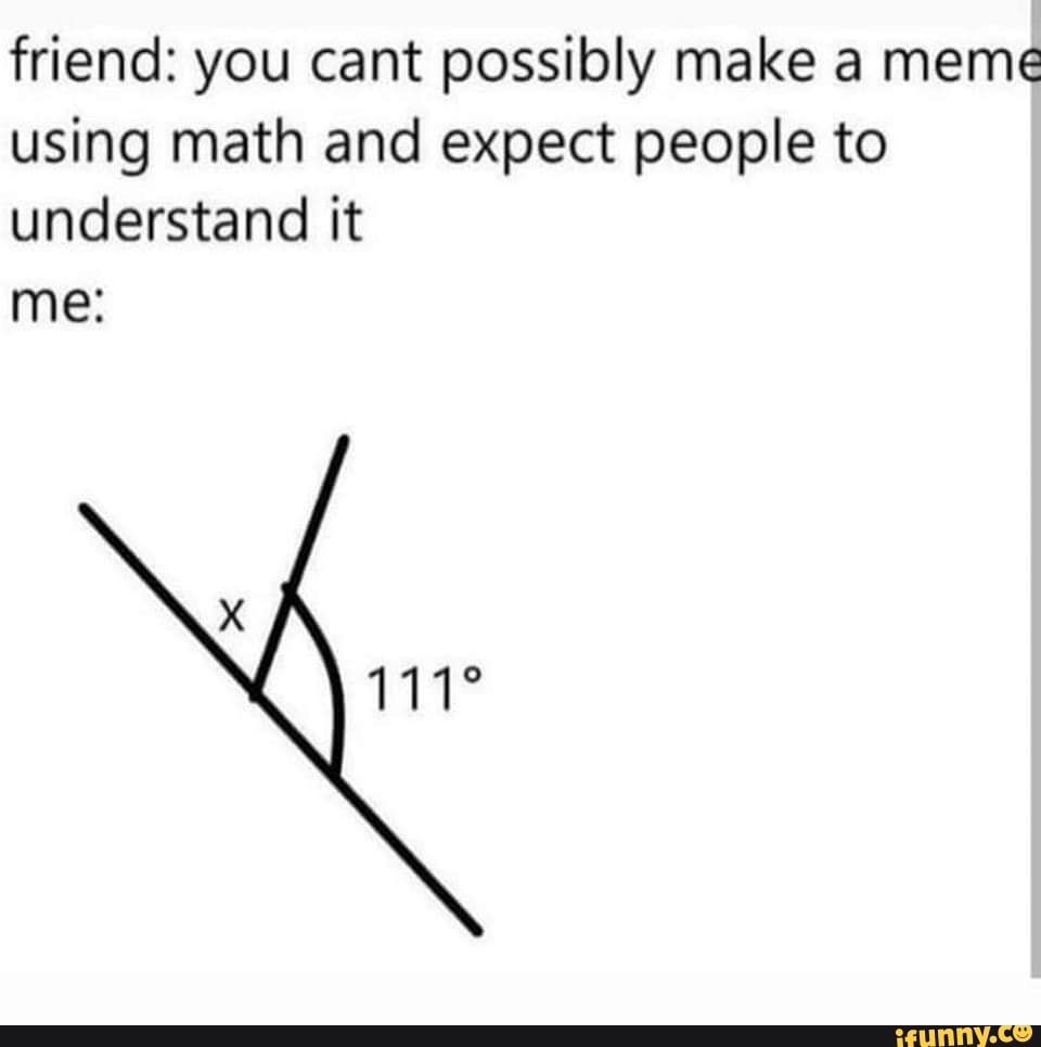 Friend: you cant possibly make a meme using math and expect people to ...
