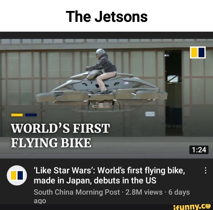 The Jetsons on WORLD'S FIRST FLYING BIKE 'Like Star Wars': World's ...