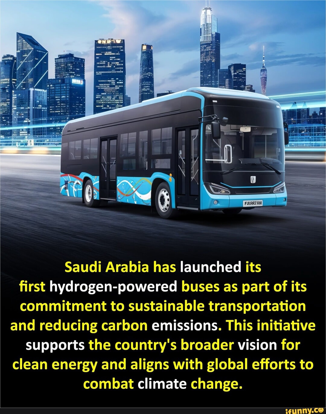 Saudi Arabia has launched its first hydrogen-powered buses as part of its commitment to ...