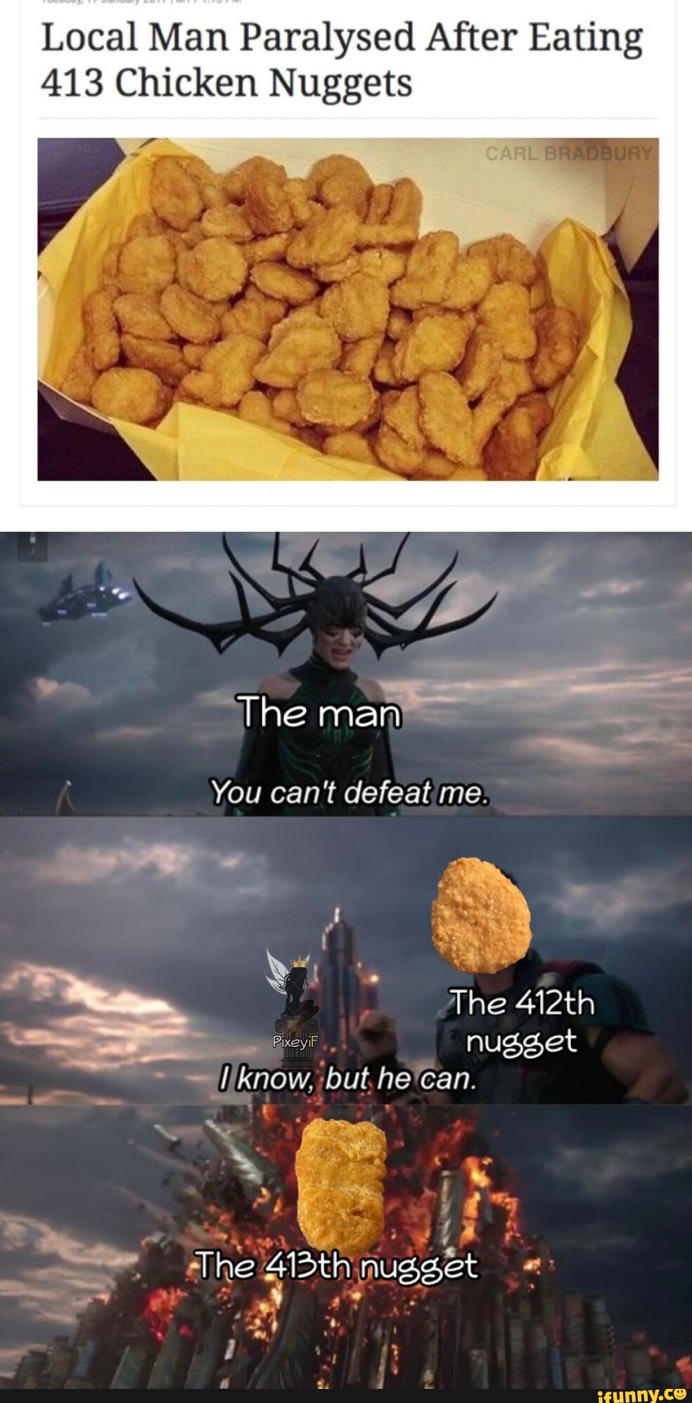 Local Man Paralysed After Eating 413 Chicken Nuggets - - The mai You ...