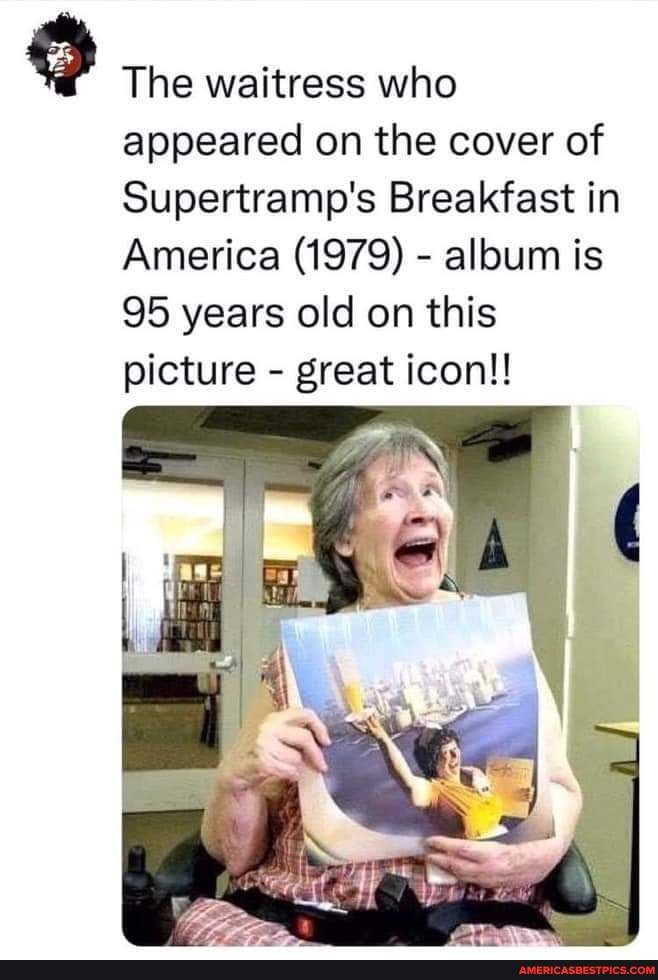 The waitress who appeared on the cover of Supertramp's Breakfast in ...