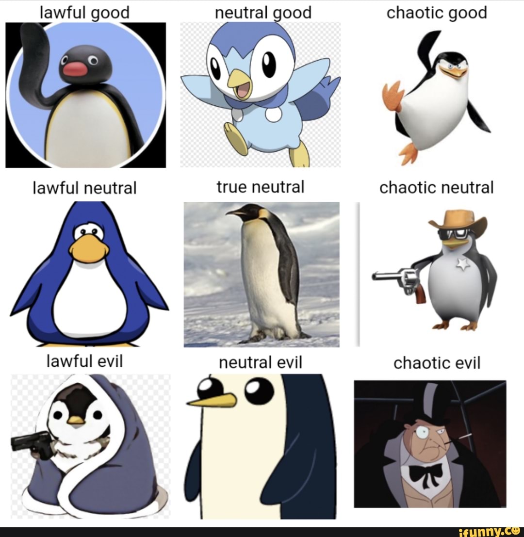 Lawful good neutral good chaotic good lawful neutral true neutral ...