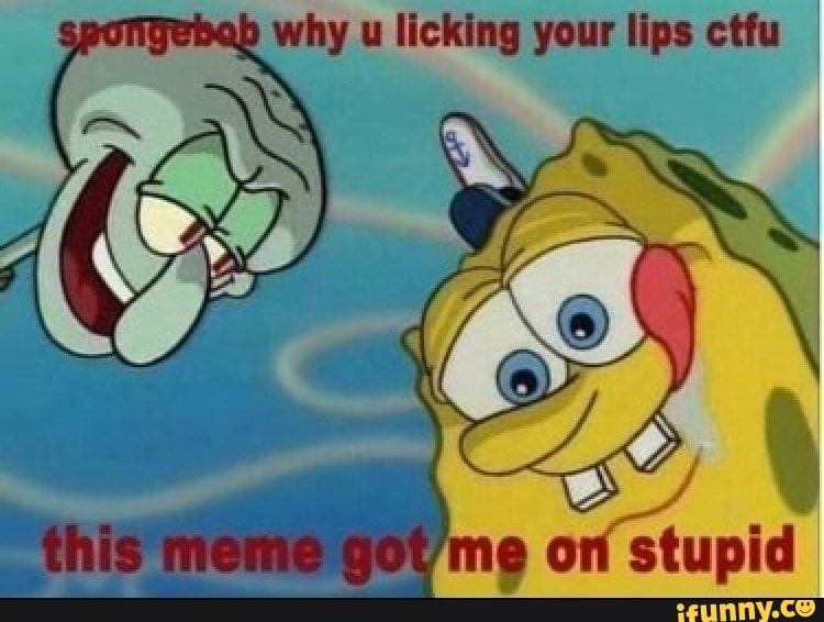 Spongebob Licking Lips
