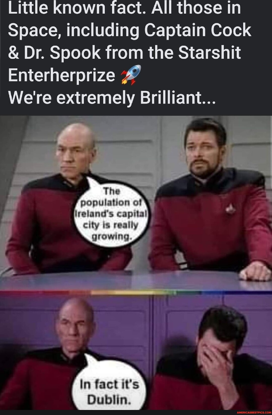 Little Known fact. All those in Space, including Captain Cock & Dr ...