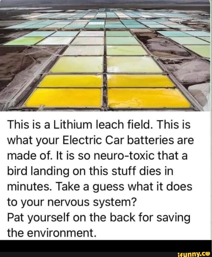 I I This is a Lithium leach field. This is what your Electric Car ...