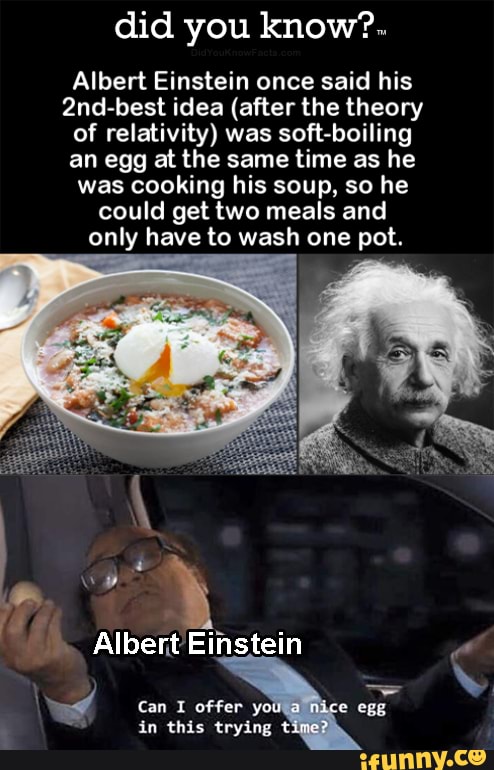 Did you know?.. Albert Einstein once said his 2nd-best idea (after the theory of relativity) was ...