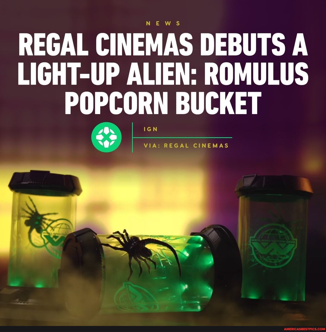 Regal Cinemas will have the Alien: Romulus light-up popcorn bucket ...