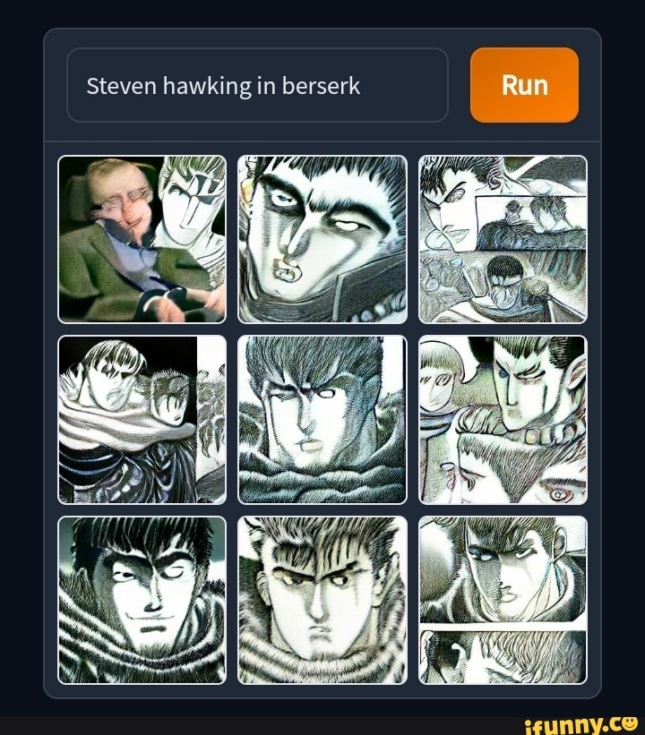 Steven hawking in berserk Run - iFunny