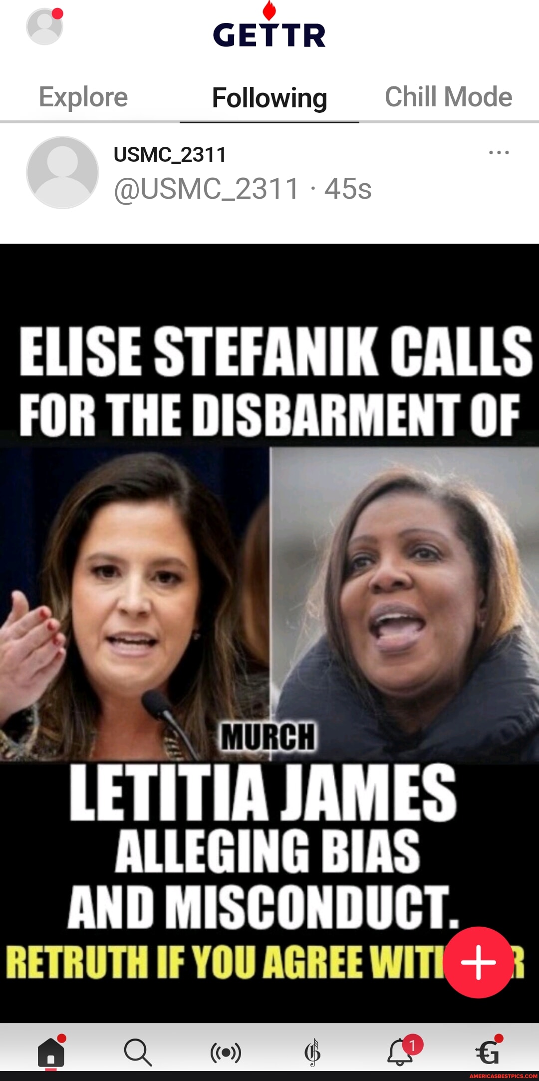 GETTR Explore Following Chill Mode USMC_2311 @USMC_2311 ELISE STEFANIK ...