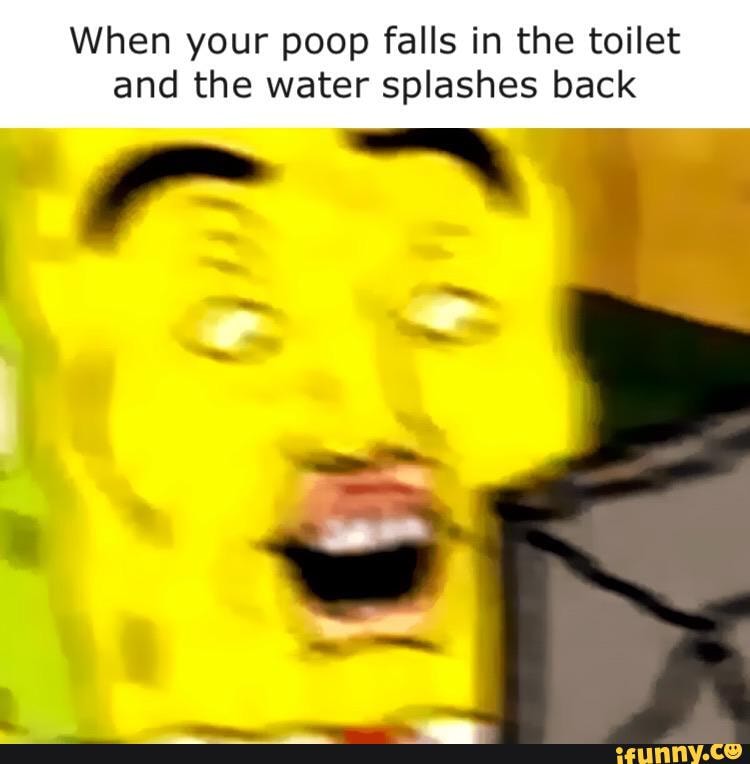 When your poop falls in the toilet and the water splashes back - iFunny