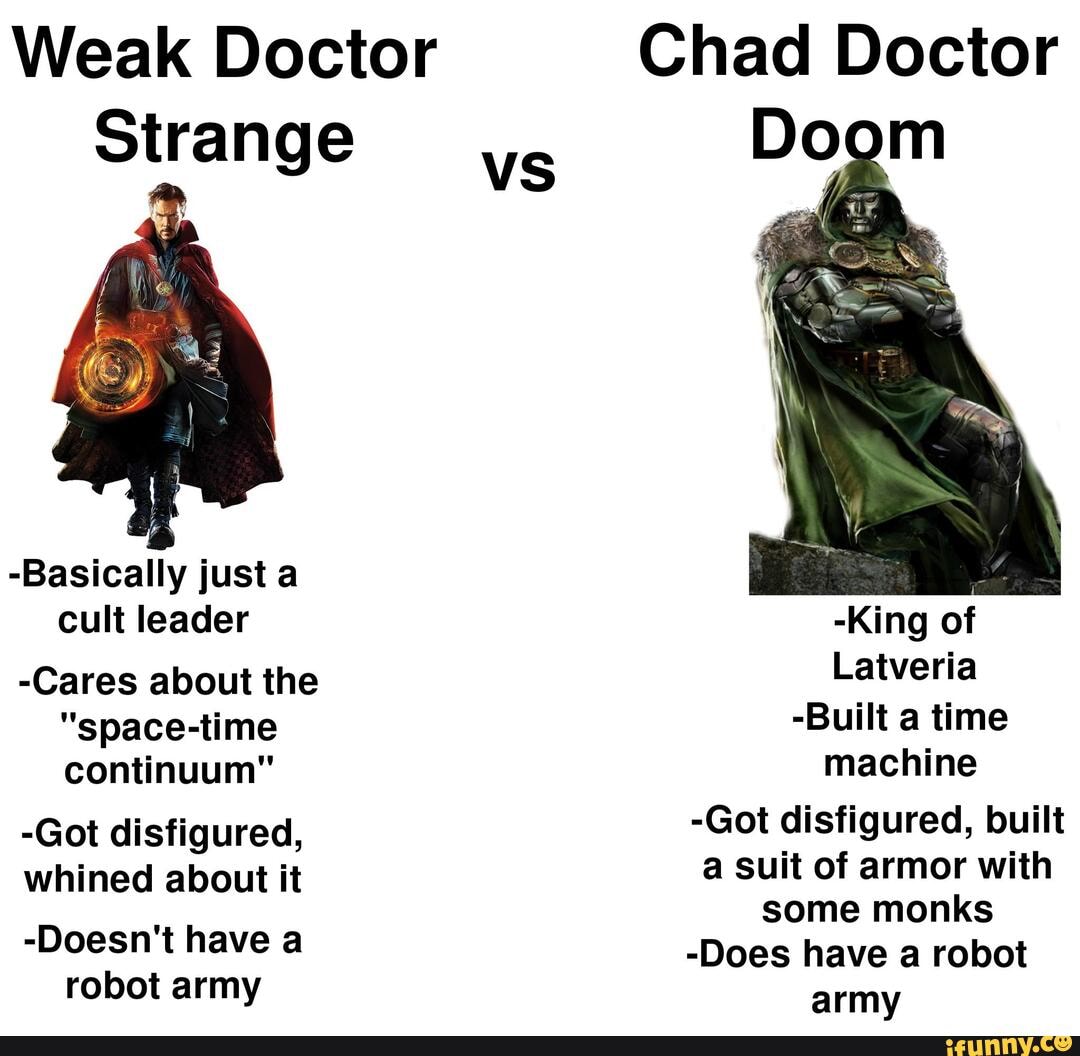 Weak Doctor Chad Doctor Strange vs Doom Strange vs Doom -Basically just ...