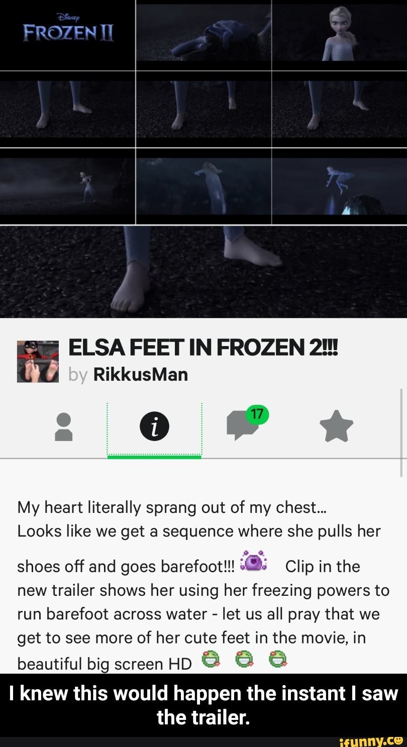 ELSA FEET IN FROZEN 2!!! , A RikkusMan Looks like we get a sequence ...