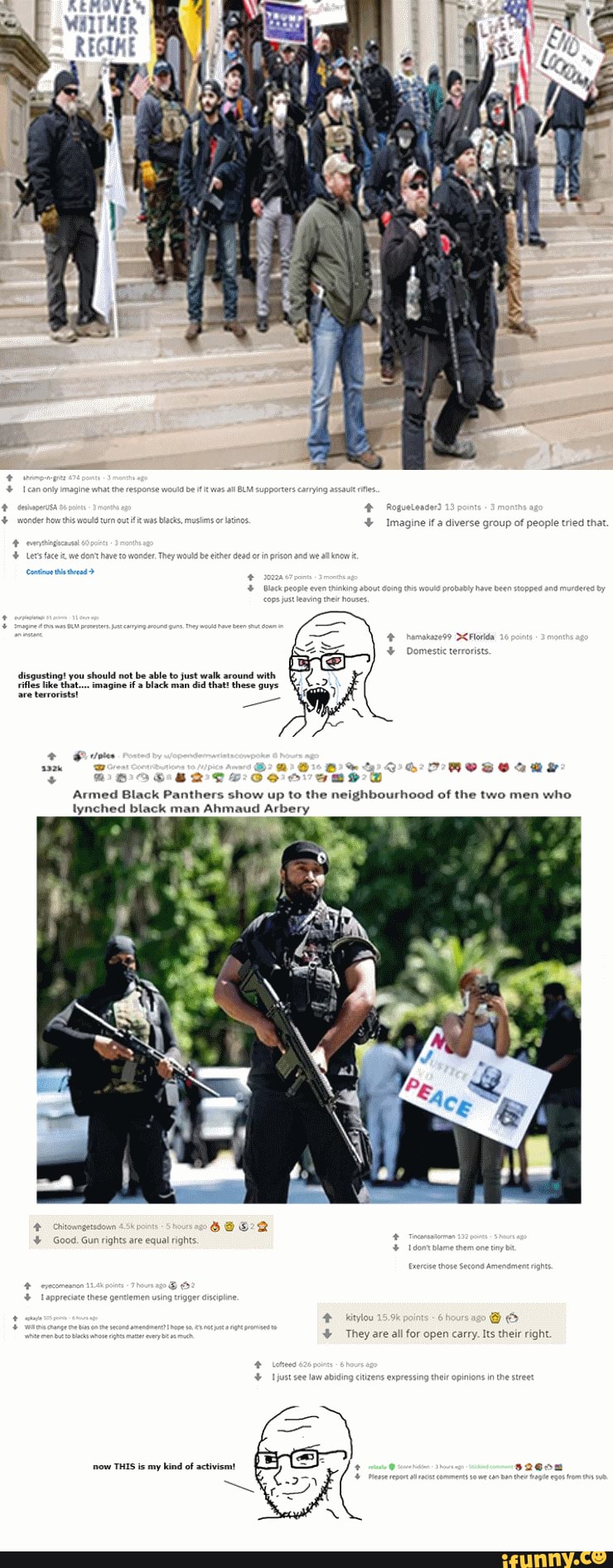 Ese Armed Black Panthers is up to the neighbourhood of the two men who ...