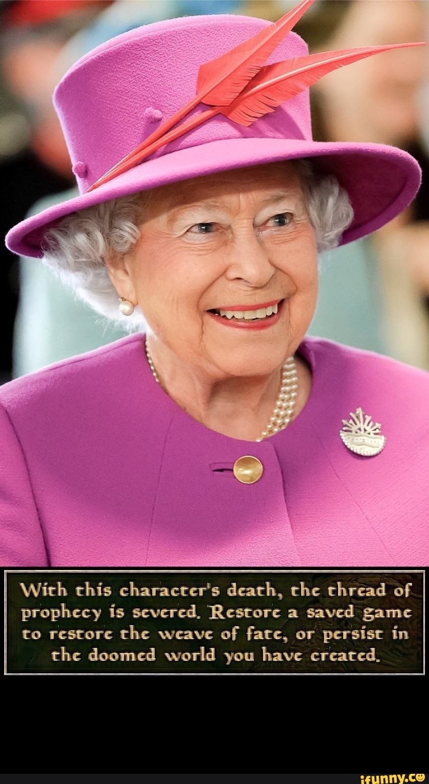 With chis character's death, the thread of prophecy is severed. Restore ...