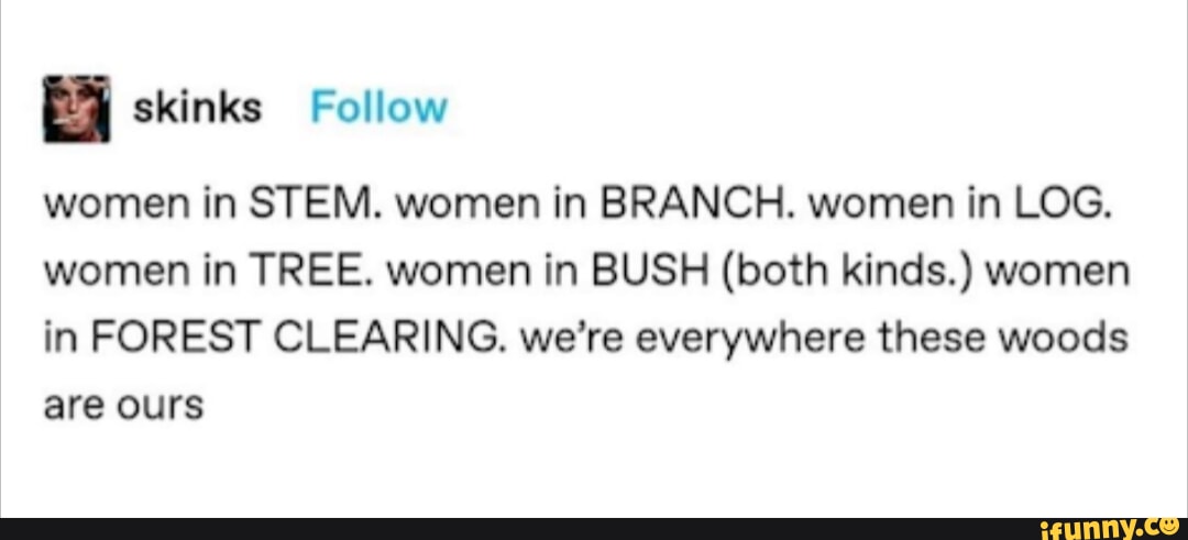 Women in STEM. women in BRANCH. women in LOG. women in TREE. women in ...