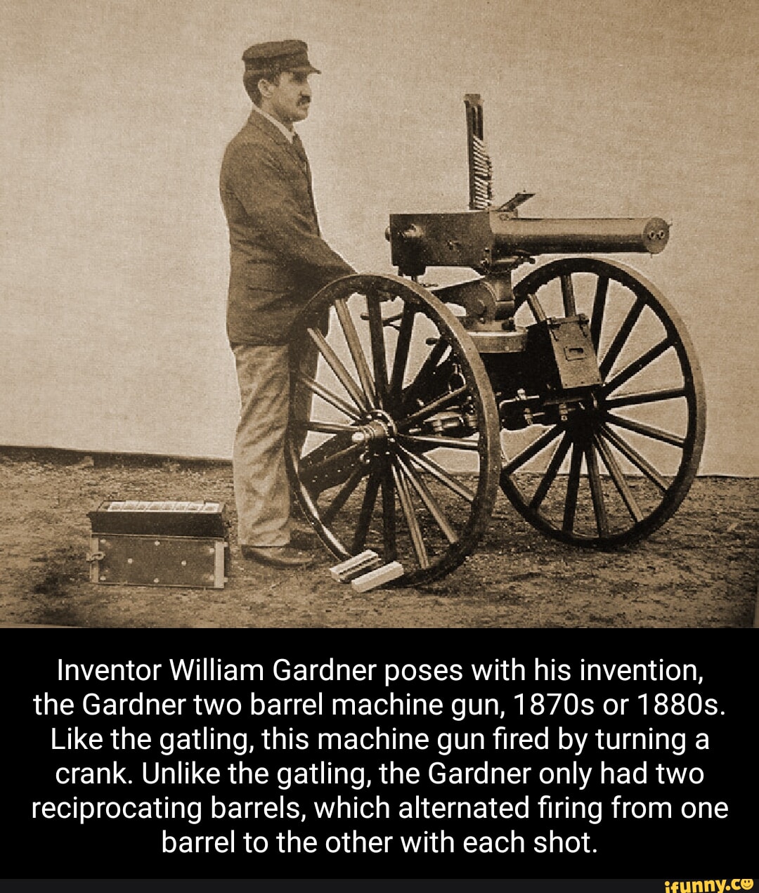 Inventor William Gardner poses with his invention, the Gardner two ...