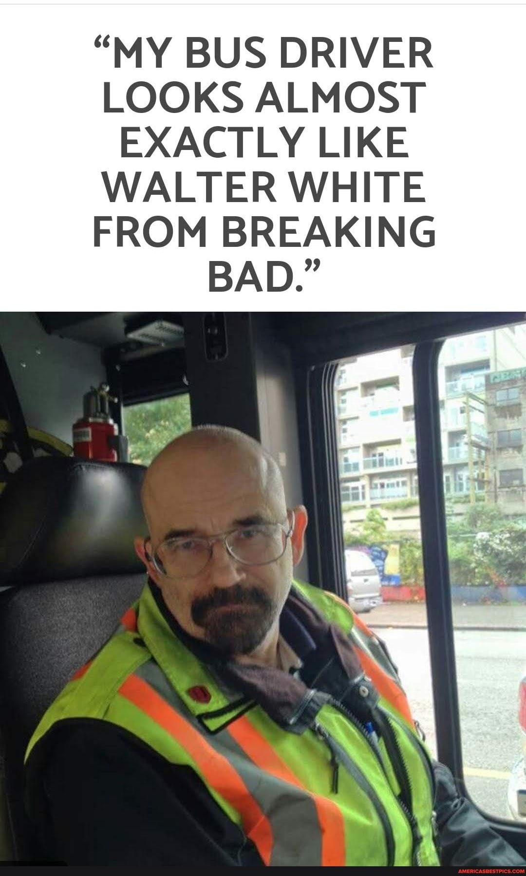 "MY BUS DRIVER LOOKS ALMOST EXACTLY LIKE WALTER WHITE FROM BREAKING BAD ...