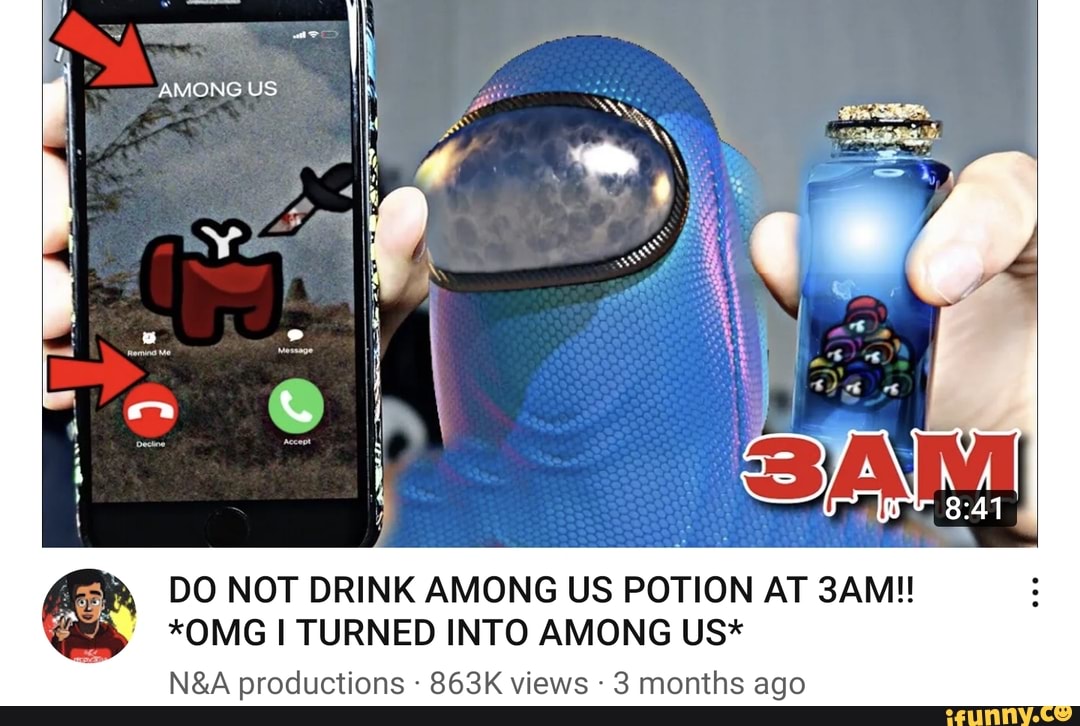 AMONG US DO NOT DRINK AMONG US POTION AT *OMG TURNED INTO AMONG US ...