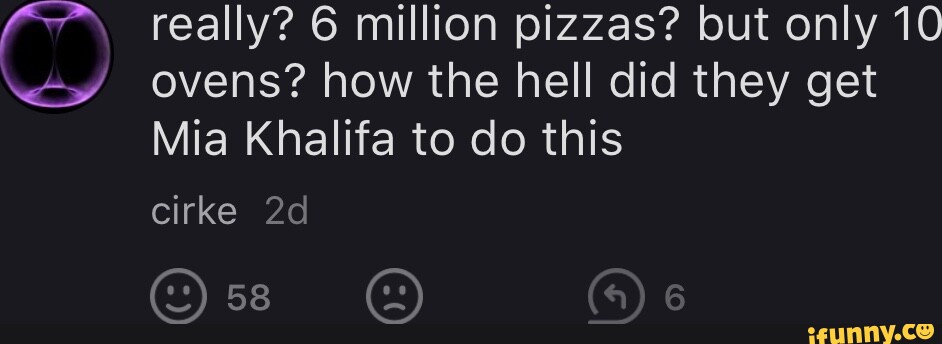 Really? 6 million pizzas? but only 10 ovens? how the hell did they get ...