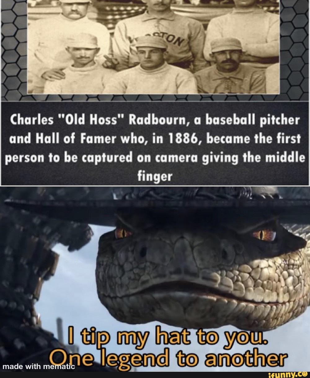 Charles "Old Hoss" Radbourn, a baseball pitcher and Hall of Famer who ...