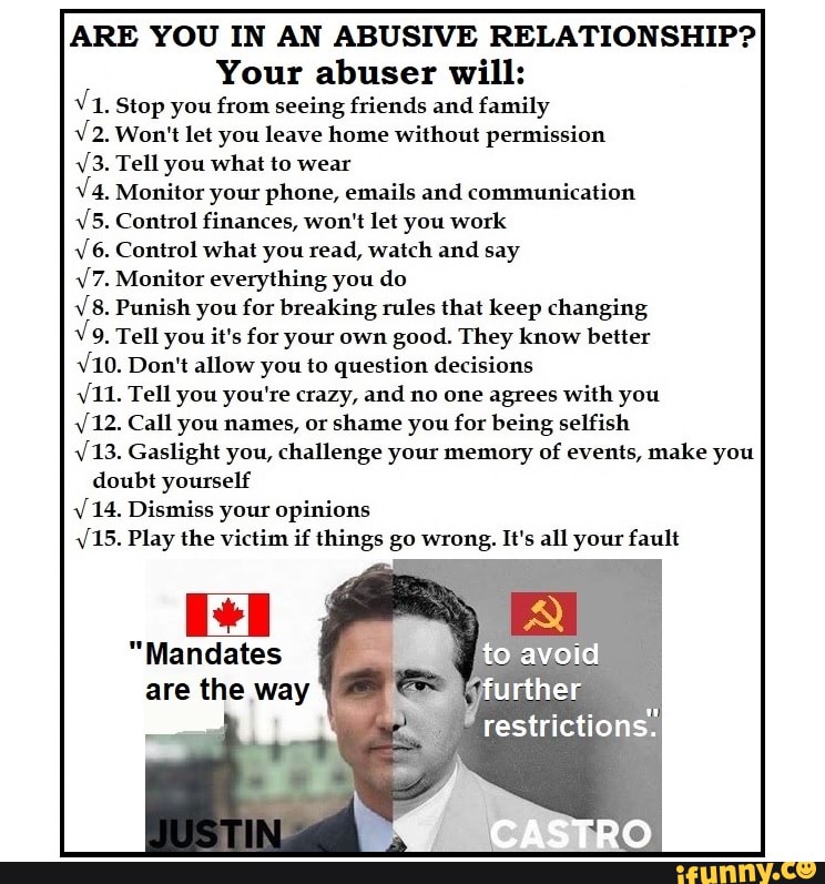 ARE YOU IN AN ABUSIVE RELATIONSHIP? Your abuser will: Stop you from ...