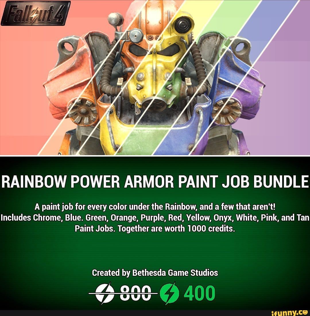 RAINBOW POWER ARMOR PAINT JOB BUNDLE A paint job for every color under ...