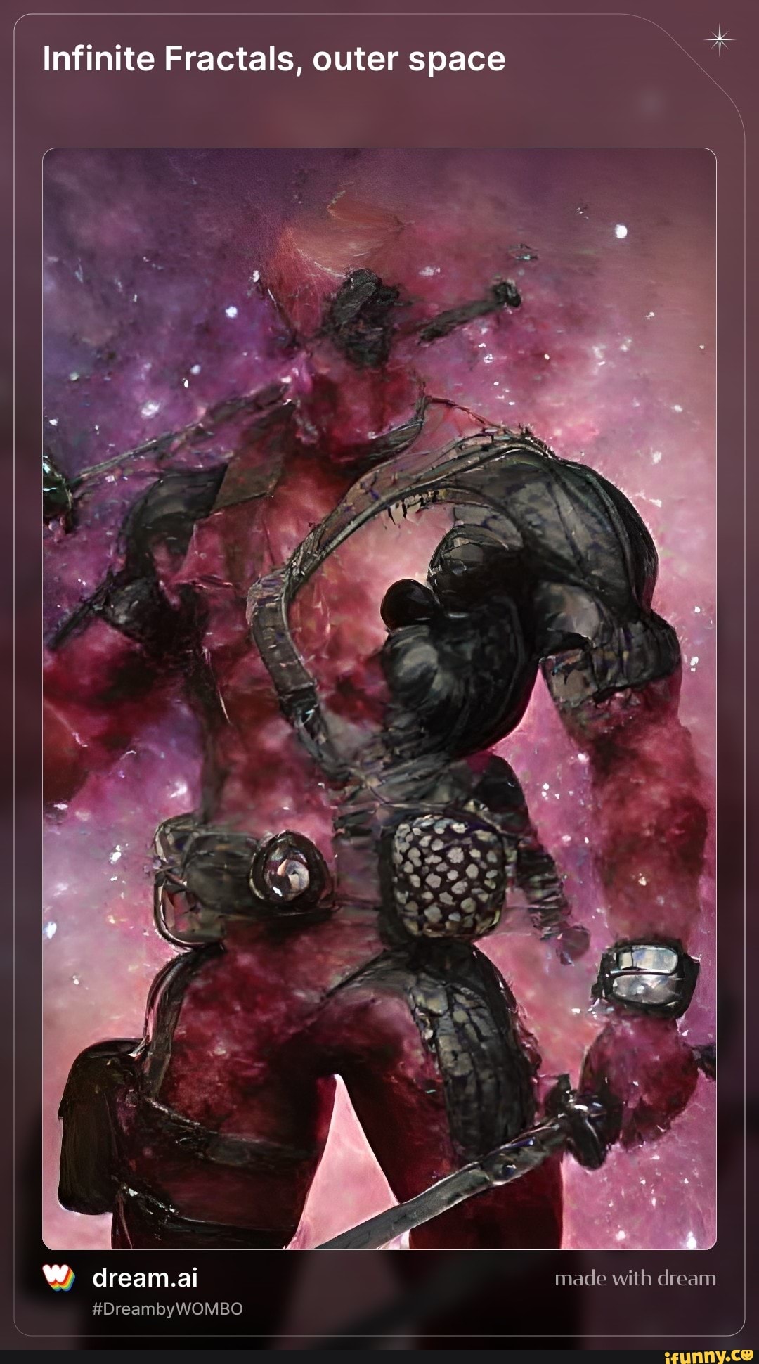 Infinite Fractals, outer space dream.ai made with dream #DreambyWOMBO ...