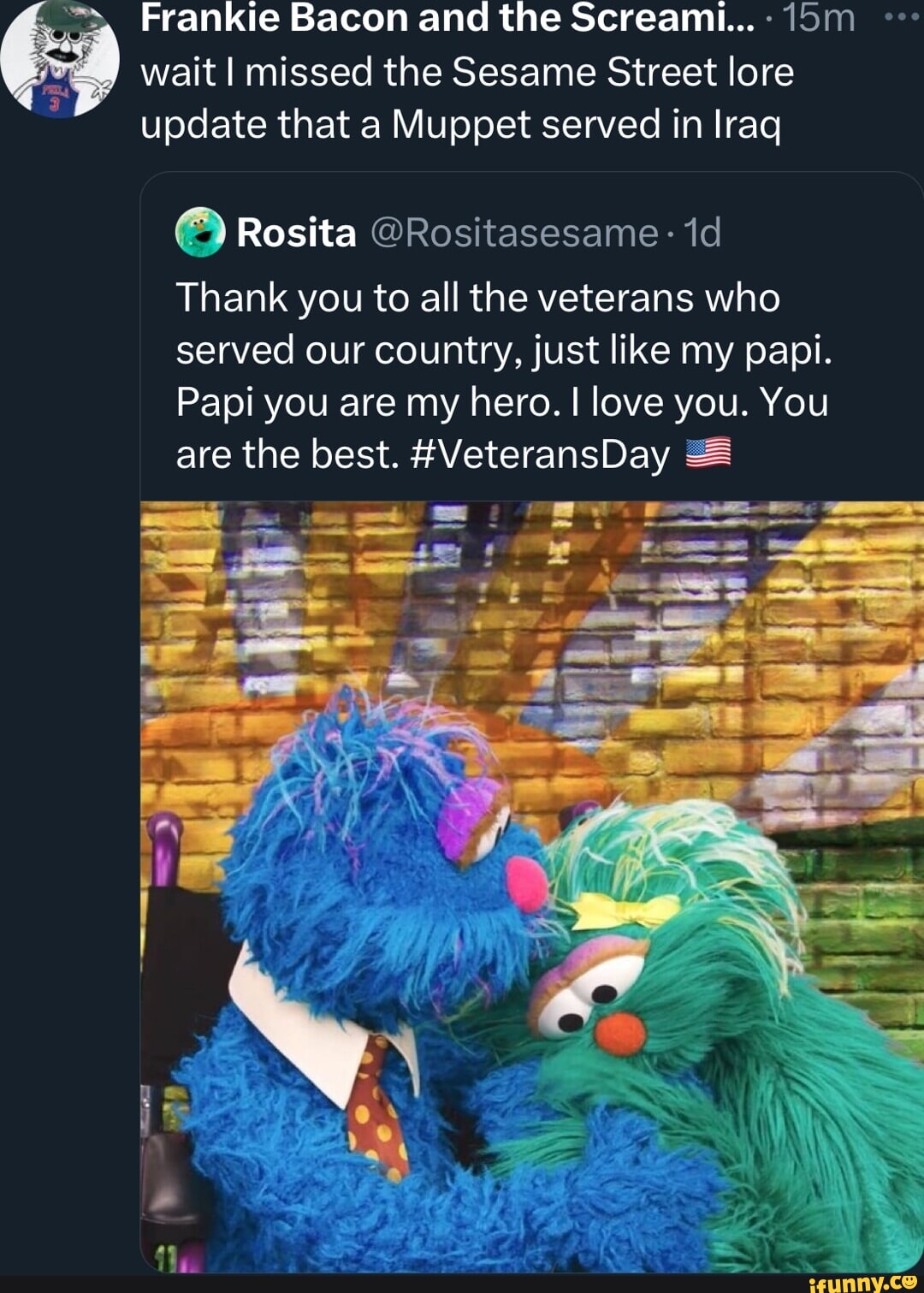 Frankie Bacon and the Screamii... wait I missed the Sesame Street lore ...