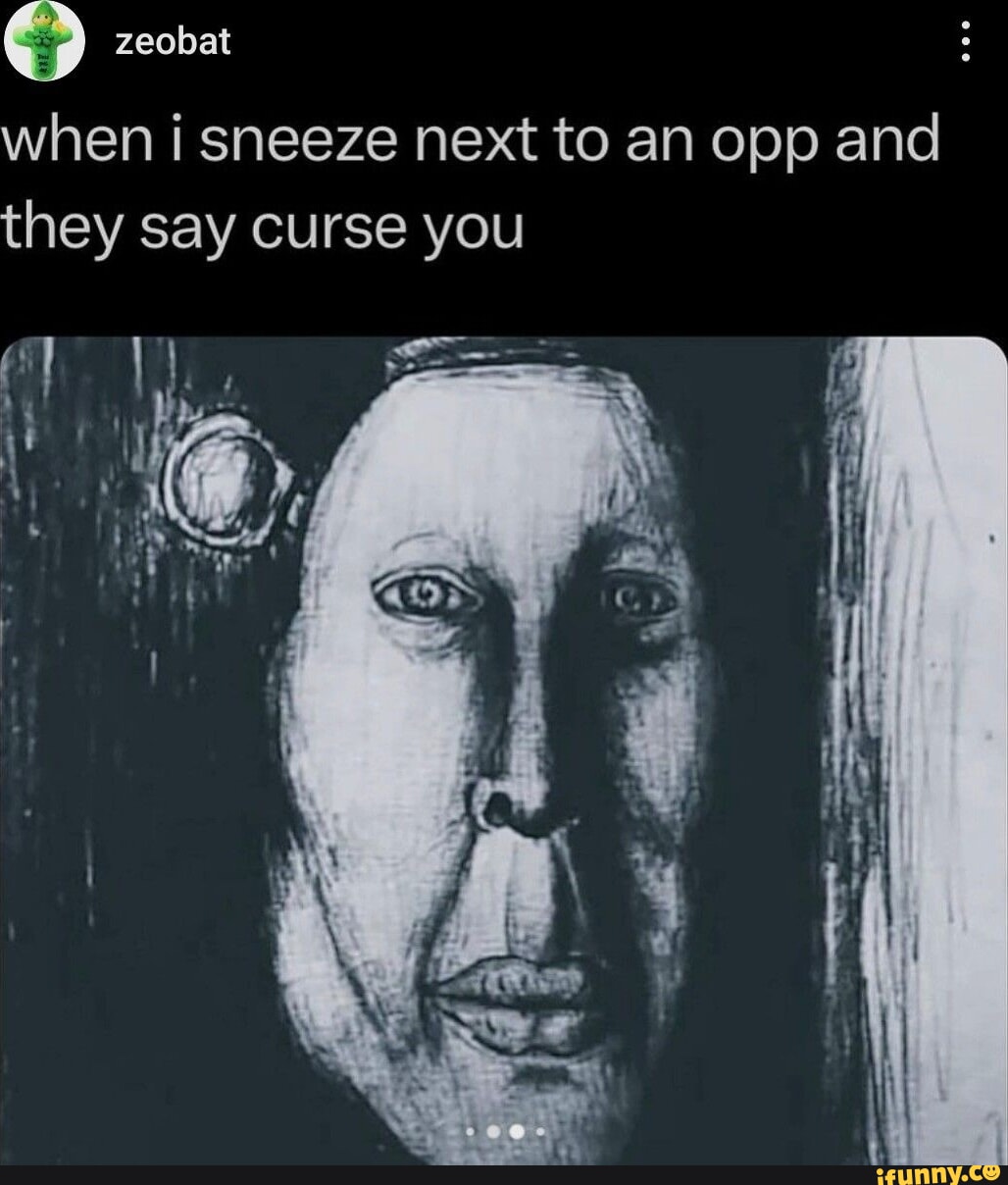 Zeobat when i sneeze next to an opp and they say curse you - iFunny