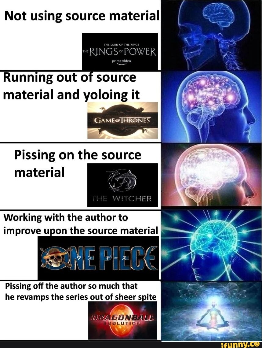 Not using source material RINGS POWER Running out of source material ...